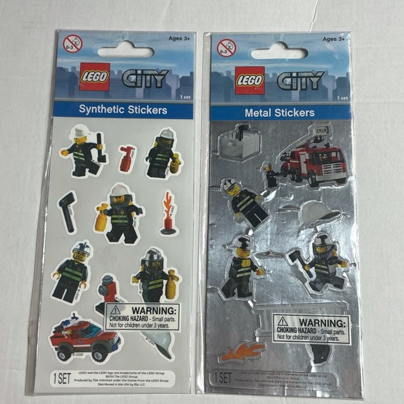 Lego | Other | Vintage Lego Stickers Firefighter Stickers Legos ...